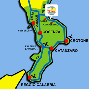 Semestra i Kalabrien: Karta över Kalabrien