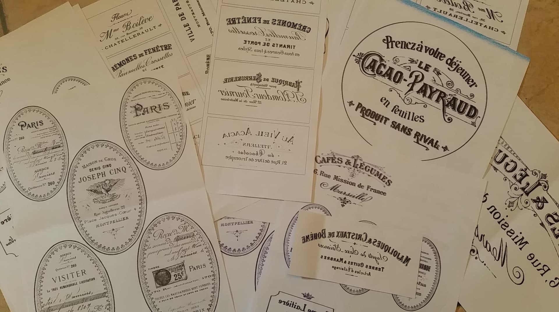 Etiquettes vintage - Tuto de collage et de transfert d'image tout ...