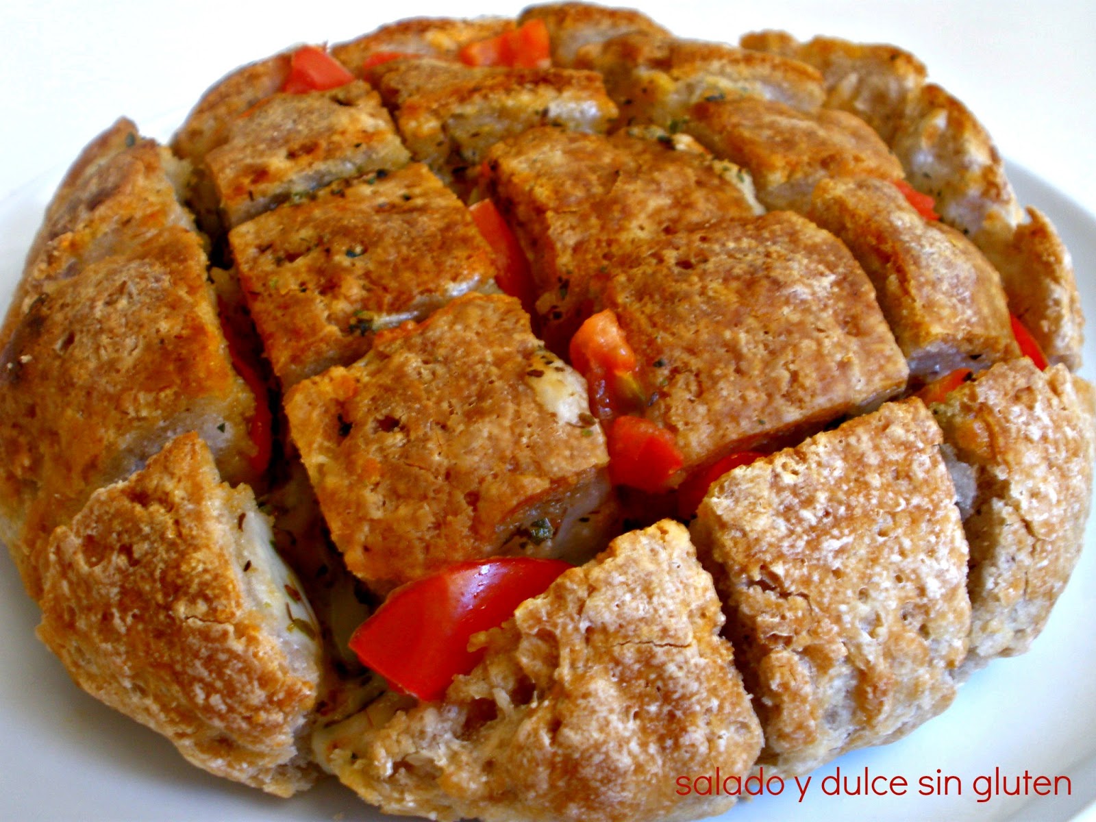 Salado y dulce sin gluten: Pan redondo para picoteo