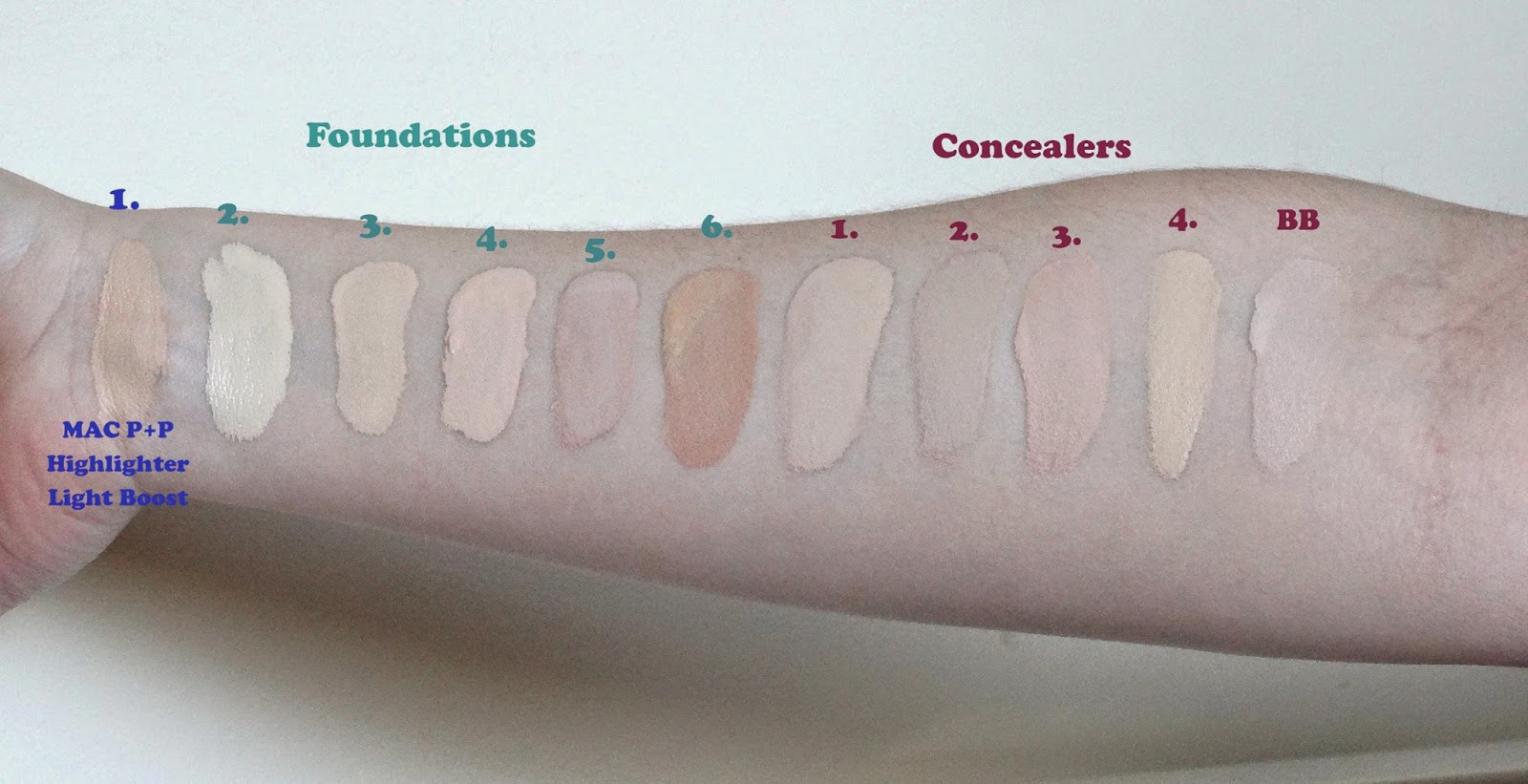 Miss Feline - the Beauty Blog: Pale Foundation & Concealer Comparison ...