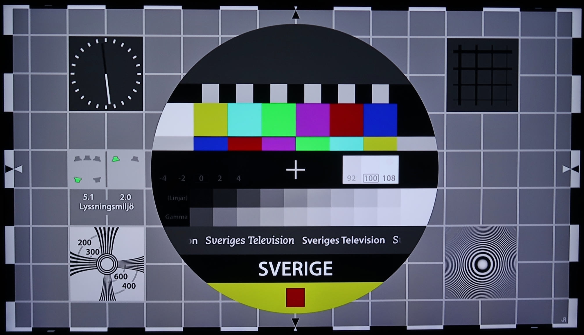 Nostalgorama: Testbilder i Sveriges Television då och sen
