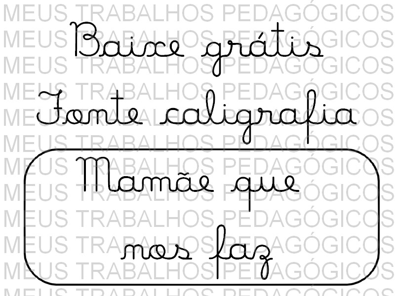Baixe gratis Fonte escolar de caligrafia para atividades ~ Espaço Infantil