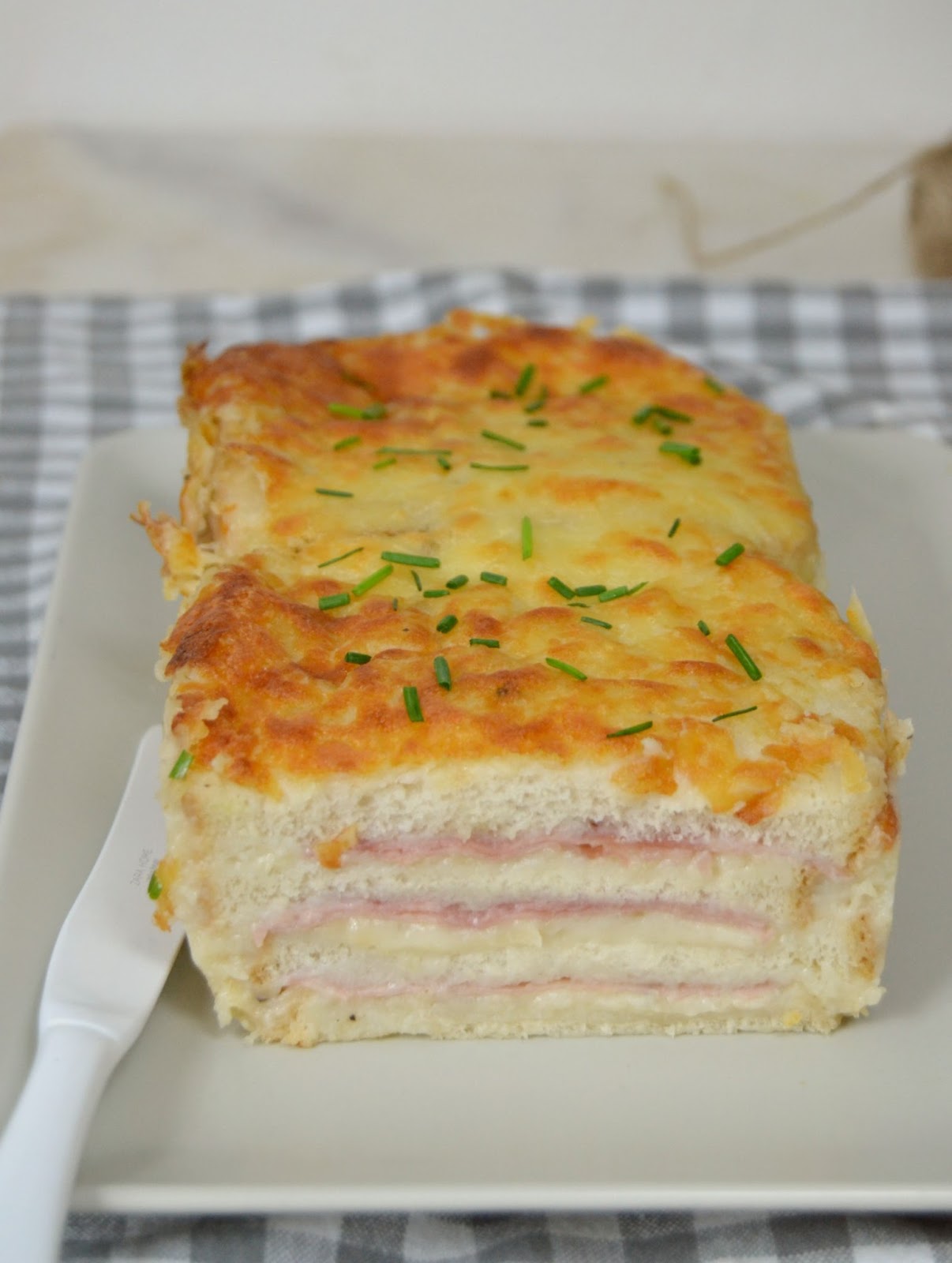 Croque Cake Pastel De Jamón Y Queso Con Pan De Molde Cuuking