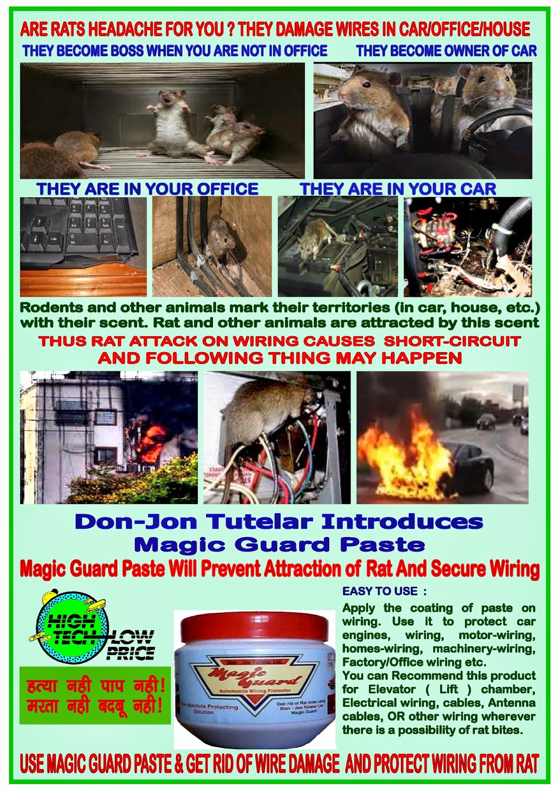 Solution to stop rat for car wire bites