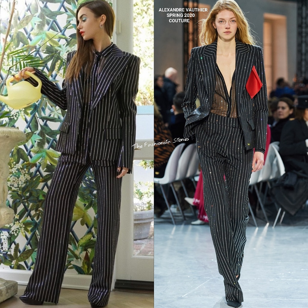 Instagram Style: Lily Collins in Alexandre Vauthier Couture to Promote ...