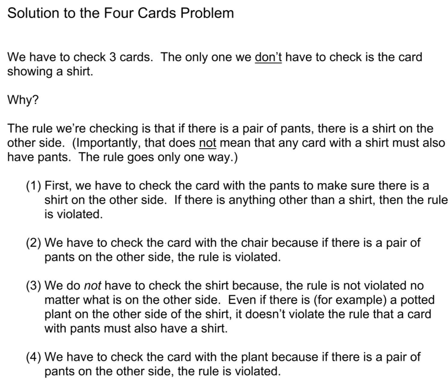 1001 Math Problems: Four Cards Problem