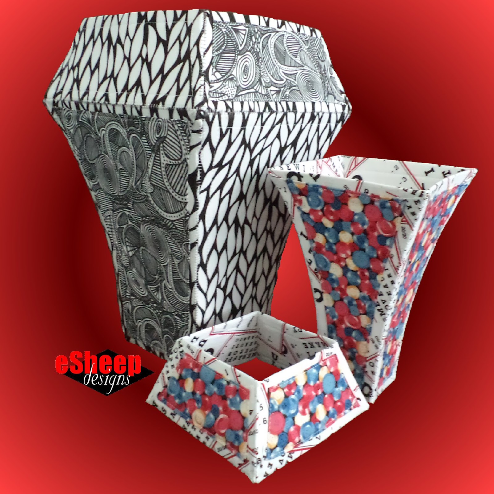 eSheep Designs: New Pattern Release: Fabric Pieced Voilà Vase