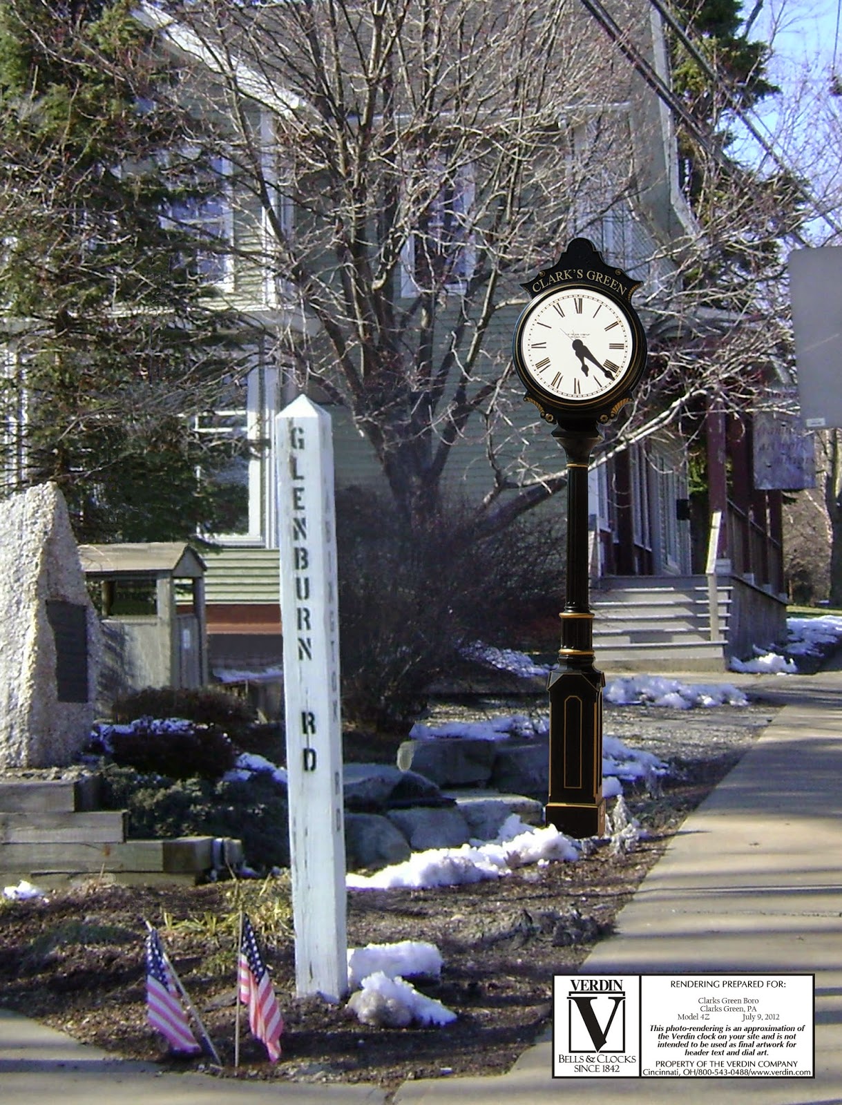 Verdin Post Clocks Mid-Atlantic