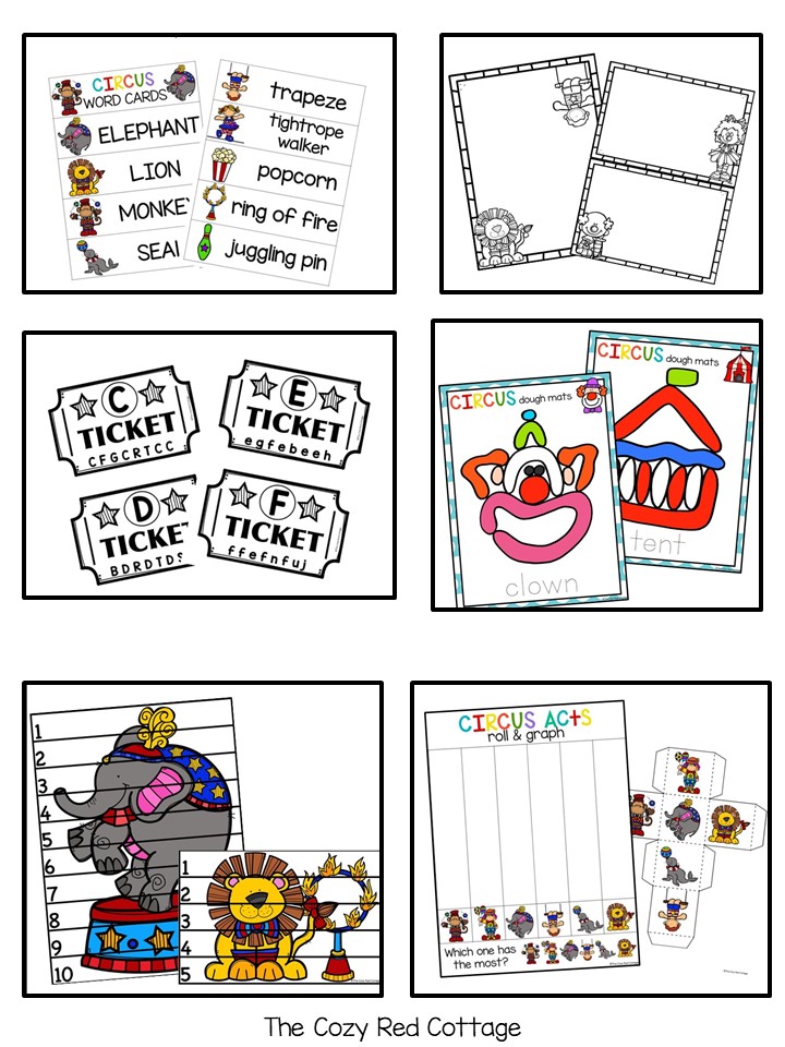 The Cozy Red Cottage: Free Circus Number Puzzles