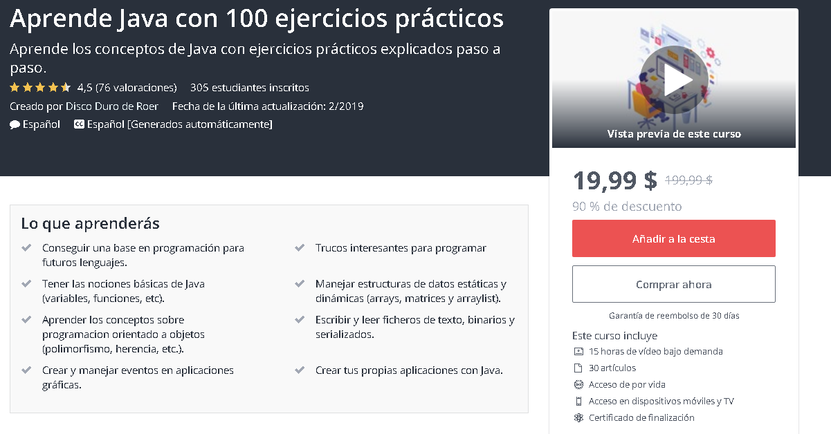 Aprende Java con 100 ejercicios prácticos | Sovos