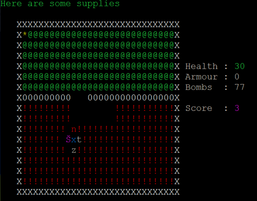ASCII Bombman hacked by children - Superdecade Games