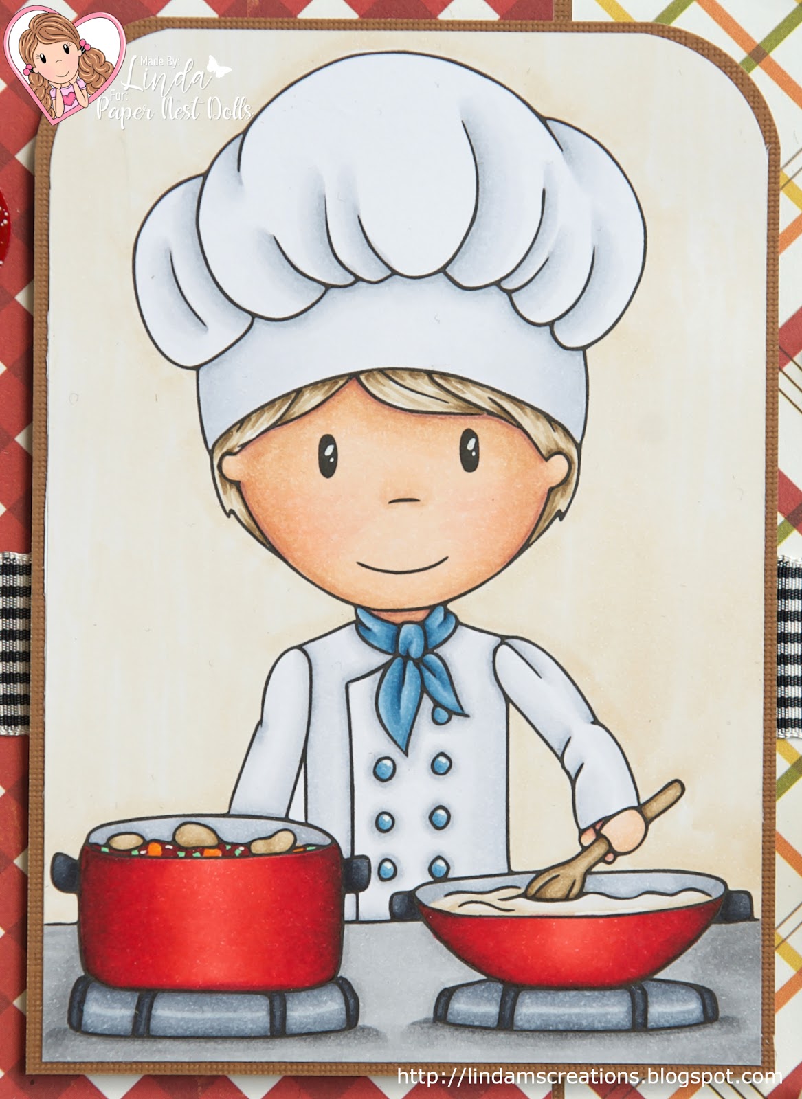 Linda's Creations: PAPER NEST DOLLS CHEF OWEN