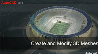 วิธีการสร้างและ Modify 3D Meshes: AutoCAD 2013 - Graphic Cad Draiwng