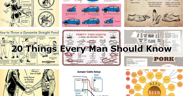 Men's Corner: 20 Things Every Man Should Know