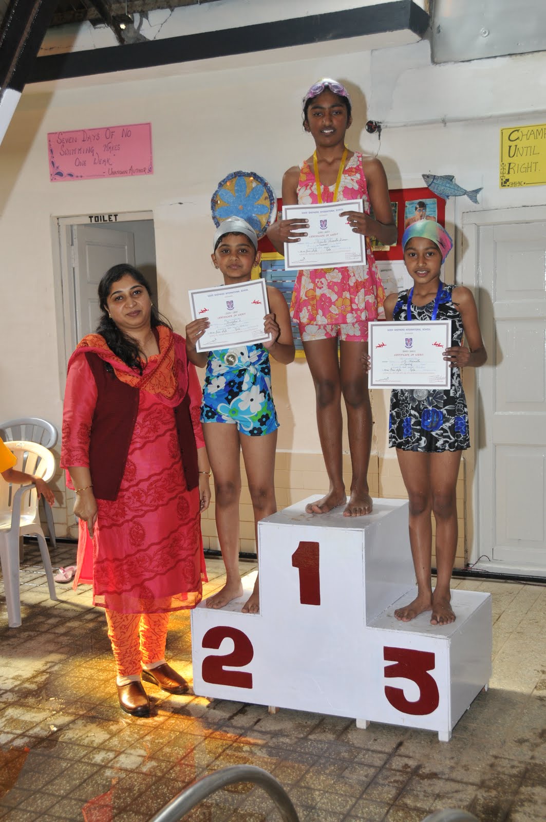 Good Shepherd International School: Junior School - Swimming Competition.