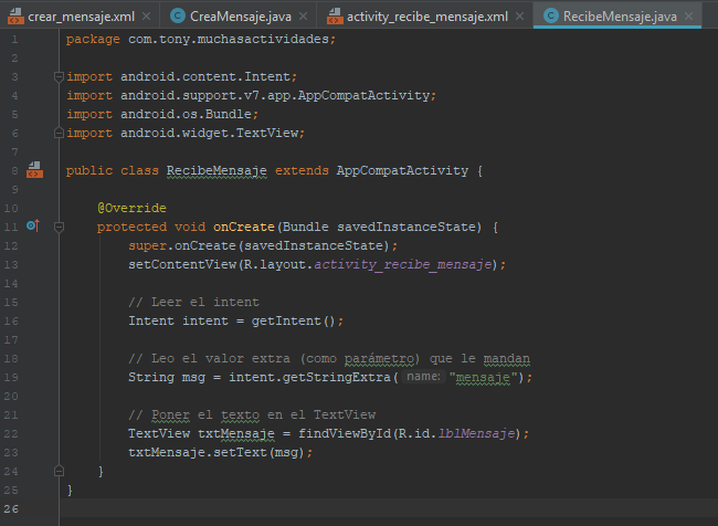 El Tony y sus ondas...: Android Studio: Actividades e Intents