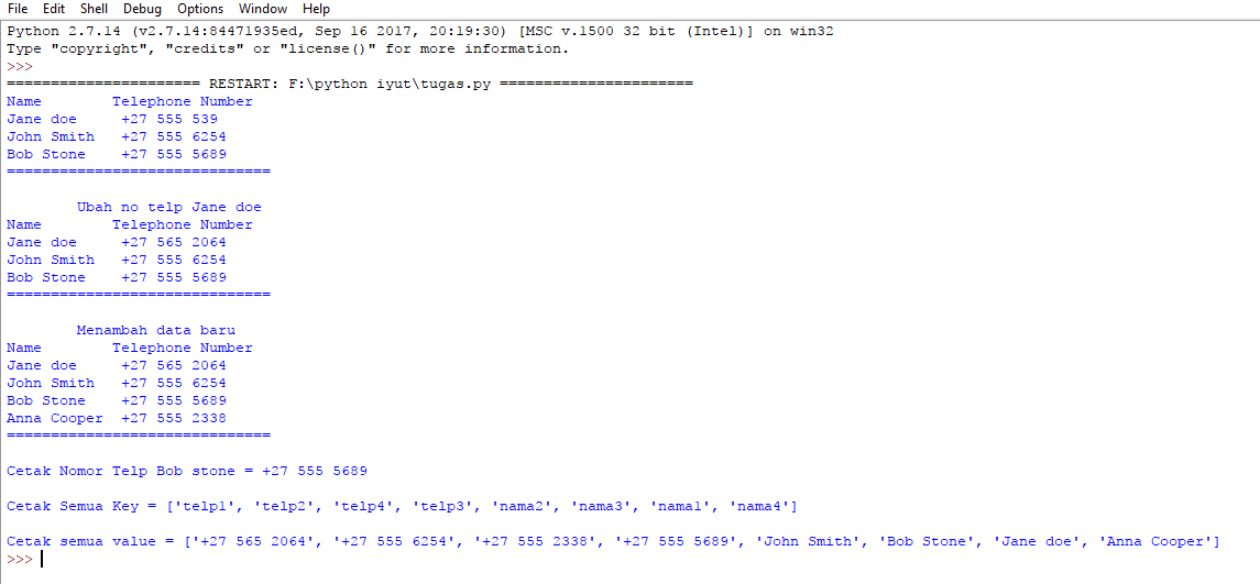 TUPLE DAN DICTIONARY