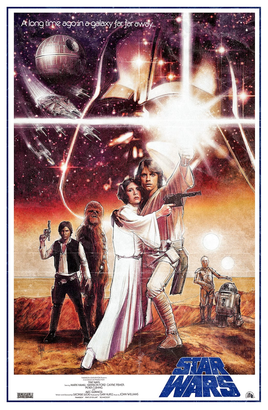 Fashion and Action: Super Retro STAR WARS Art Poster by Paul Shipper