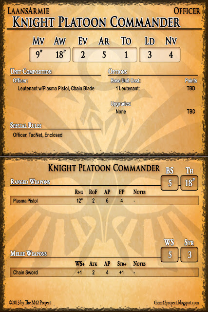 WarStrike: The M42 Project: Unit Stat Cards Are Done (For Now)