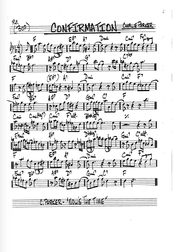 Charlie Parker - Confirmation | Partituras para Bajo