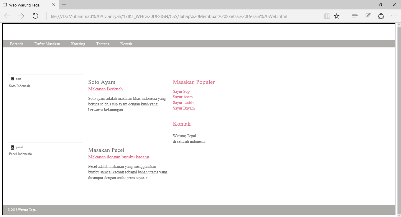 Membuat Sketsa Desain Web