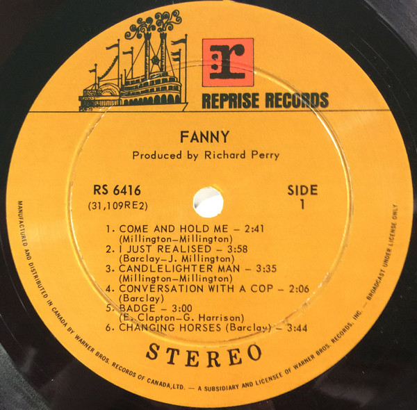 johnkatsmc5: Fanny "Fanny" 1970 first album US Female Rock,Pop Rock ...