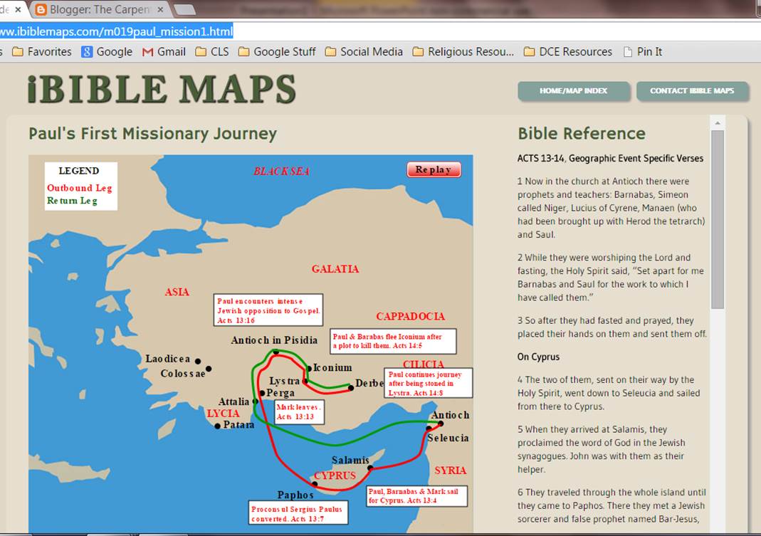 Carpenter's Ministry Toolbox: EDUCATION: Interactive Bible Maps