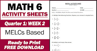 LEARNING ACTIVITY SHEETS in MATH 6 (Quarter 1: Week 2) Free Download ...