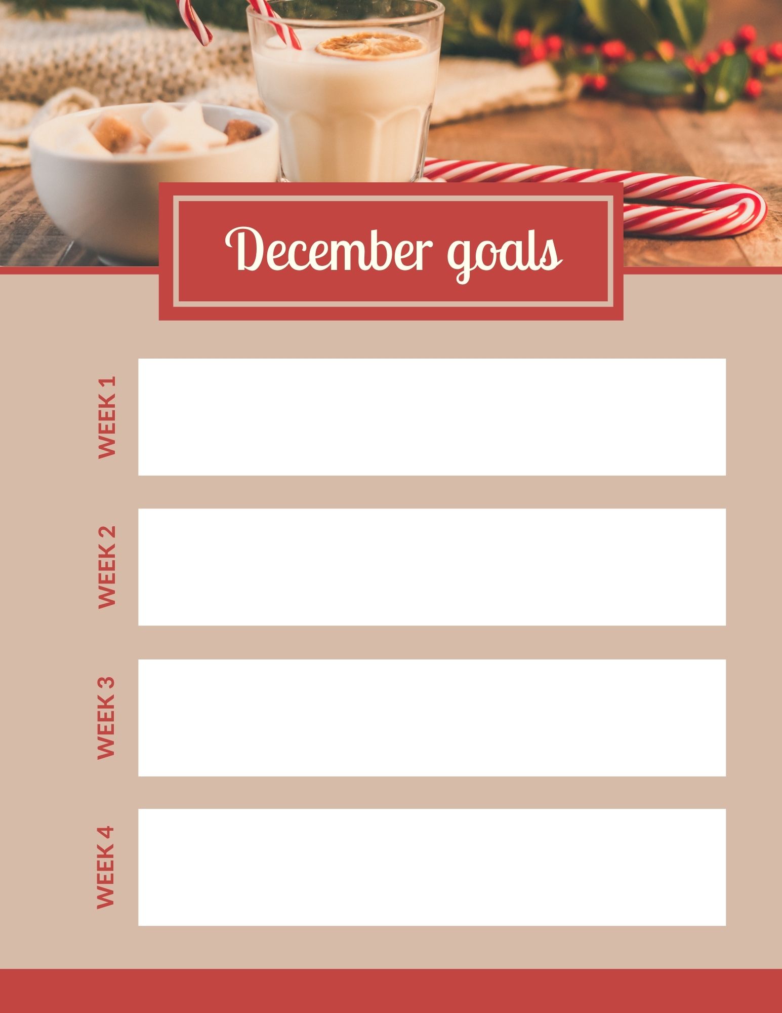 December goals checklist - free printable |Keeping it Real