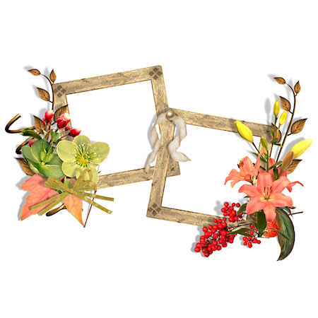 Miriams-scrap: Double frame cluster and 2 singles