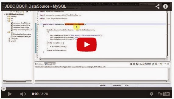 JAVA EE: JDBC DBCP DataSource - MySQL