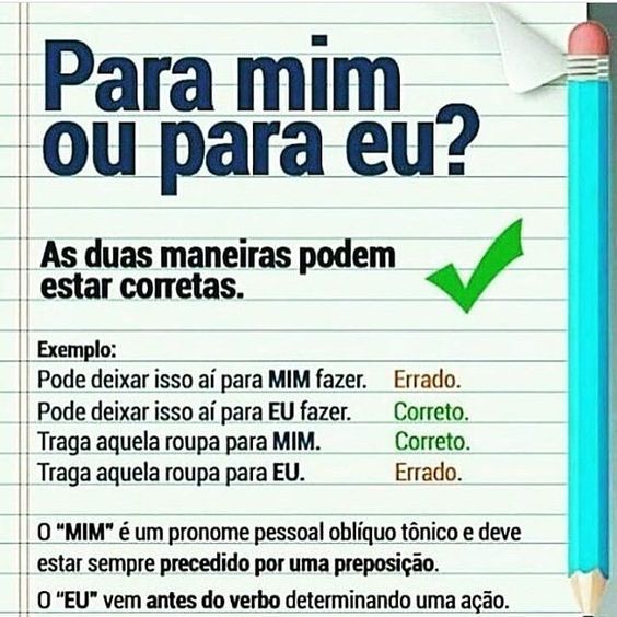 Universo Drummond Uso Dos Pronomes Eu E Mim