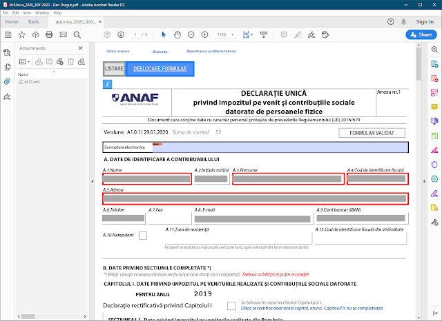 ANAF - Depunere declaratie unica - Simplificare proces