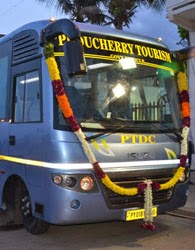 PRTC new volvo bus photos ~ Pondicherry Tourism - Pondicherry News online