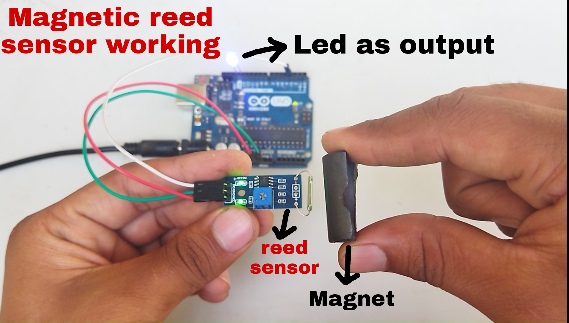 Reed sensor working and program with Aurdino