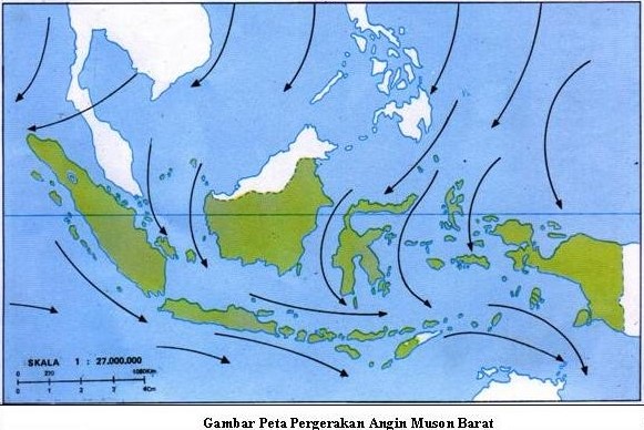 Peta Pola Angin Muson dan Keterangannya - Mr BLOG