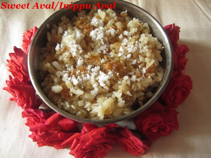 Priya's Virundhu: Sweet Aval Recipe/Inippu Aval Recipe/Sweet Aval with ...