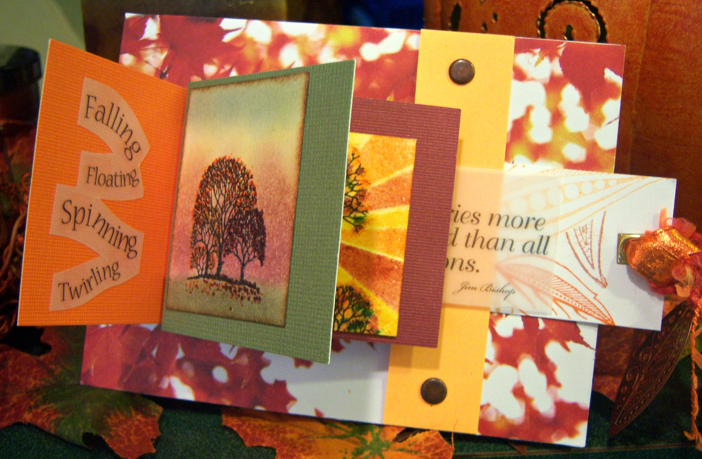 Clare's Paper Works: Fall "Waterfall" card
