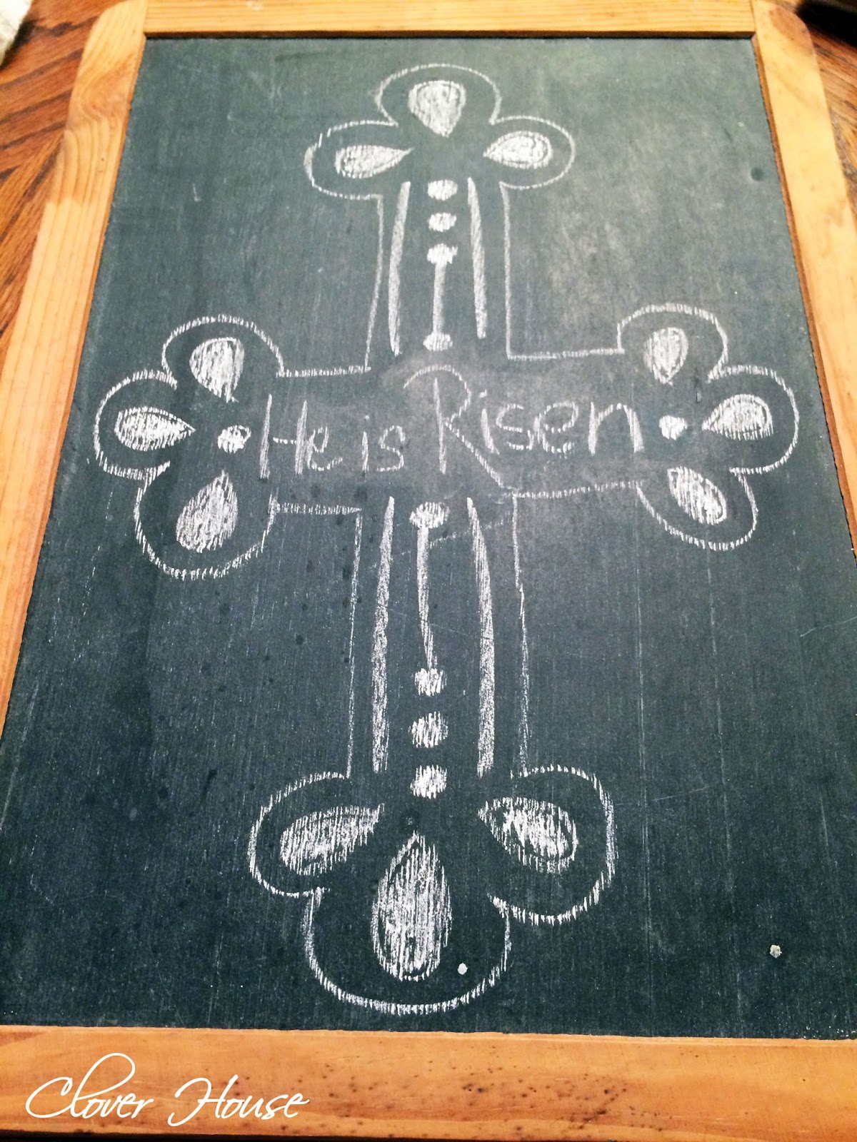 Clover House: Easter Cross Chalkboard Art