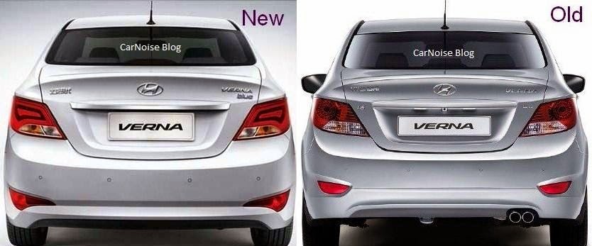 Comparison: 2015 Hyundai Verna Facelift - New vs Old | CarNoise