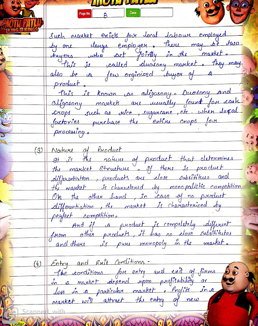 Class 11th/12th economics project on Forms Of Market