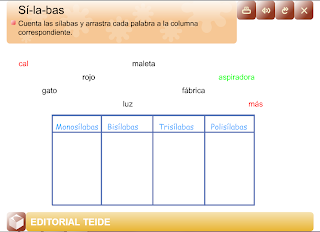 OS IMPRESCINDIBLES: CLASIFICACIÓN DE LAS PALABRAS SEGÚN EL NÚMERO DE ...