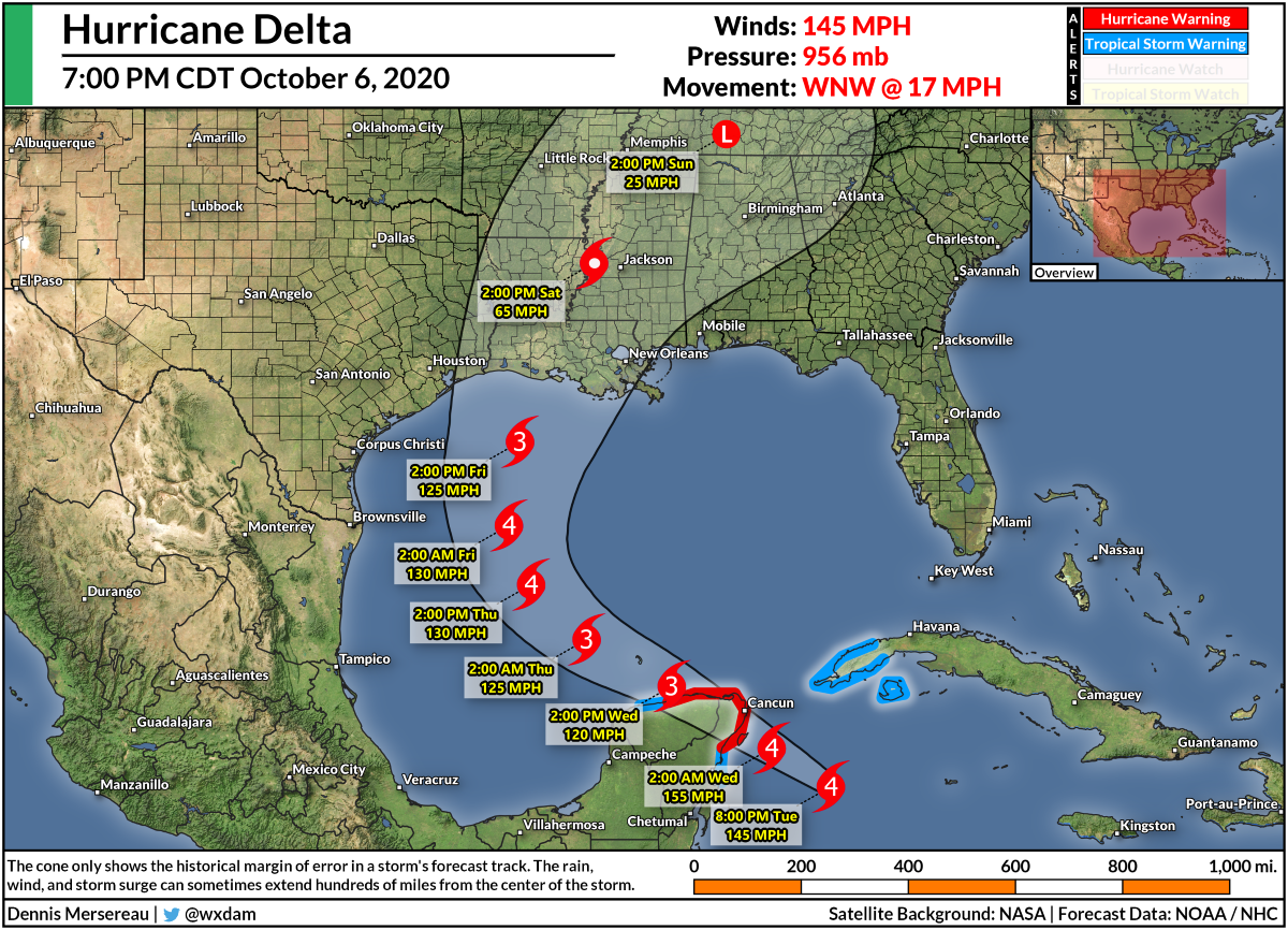 Extremely Powerful Hurricane Delta Could Hit The Gulf Coast As A Major ...
