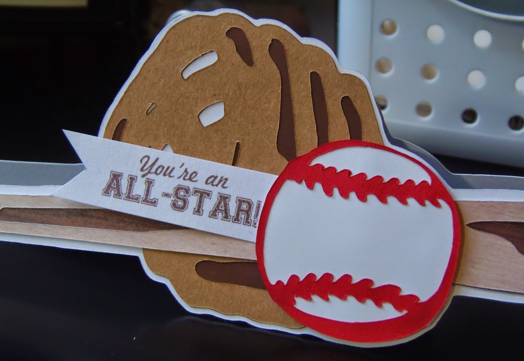Craft with Bee: Baseball Shape Card
