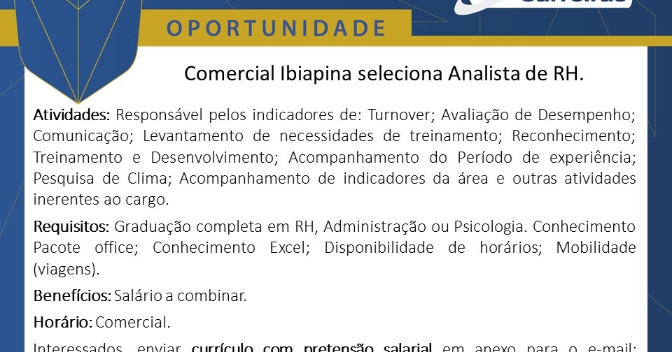 Fanor Carreiras: ANALISTA DE RH