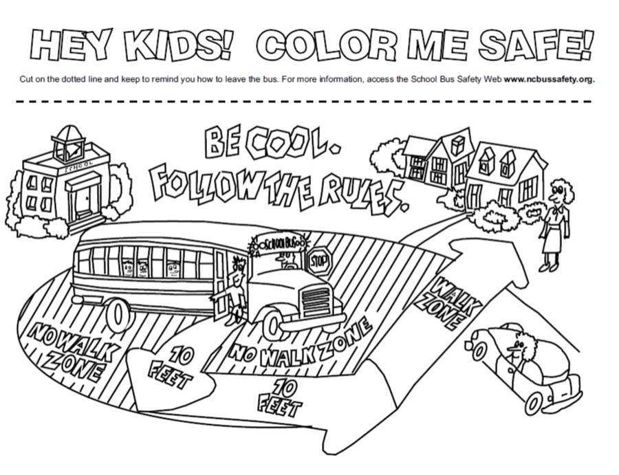 Bus Safety Coloring Pages - Coloring Pages