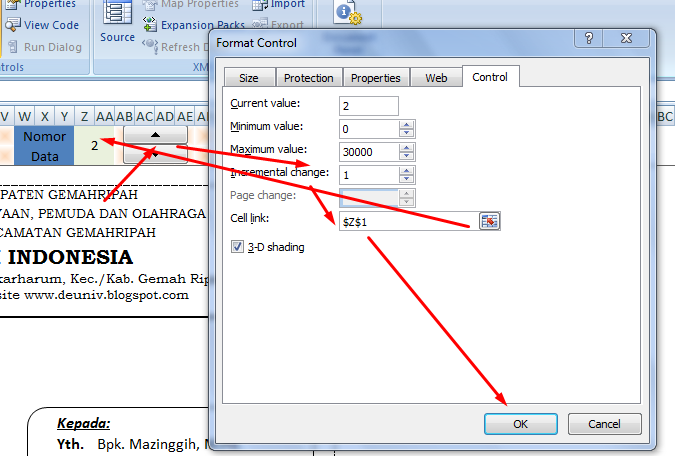 Membuat Spin Buton untuk Aplikasi Excel Vlookup - deuniv