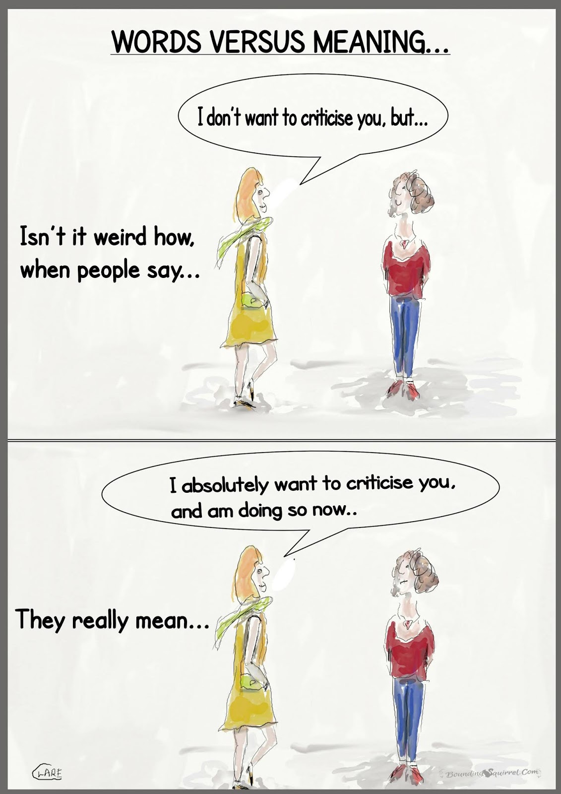 BoundingSquirrel-Watercolour Art by Clare Walker: "I Don't Mean to ...