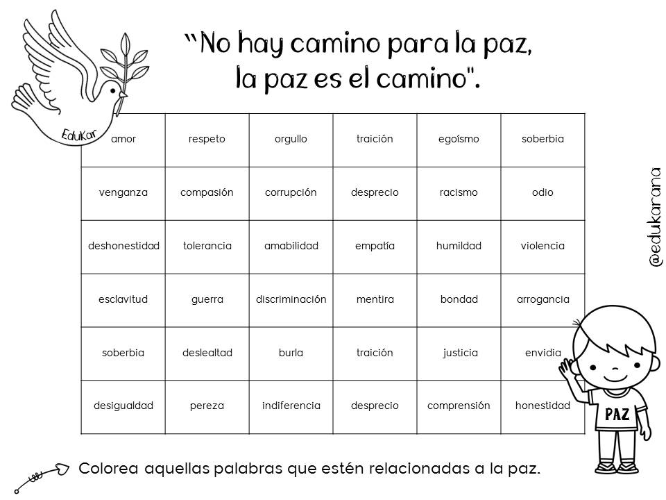 Día Escolar de la No Violencia y la Paz - EduKar