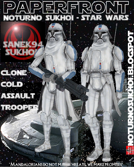 Noturno Sukhoi: Star Wars Clone Cold Assault Trooper Zerog_Papercraft